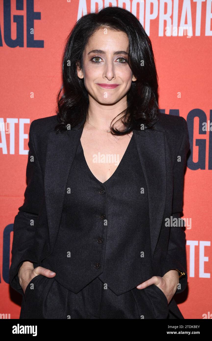 New York, USA. 18th Dec, 2023. Lila Neugebauer attends the 'Appropriate ...