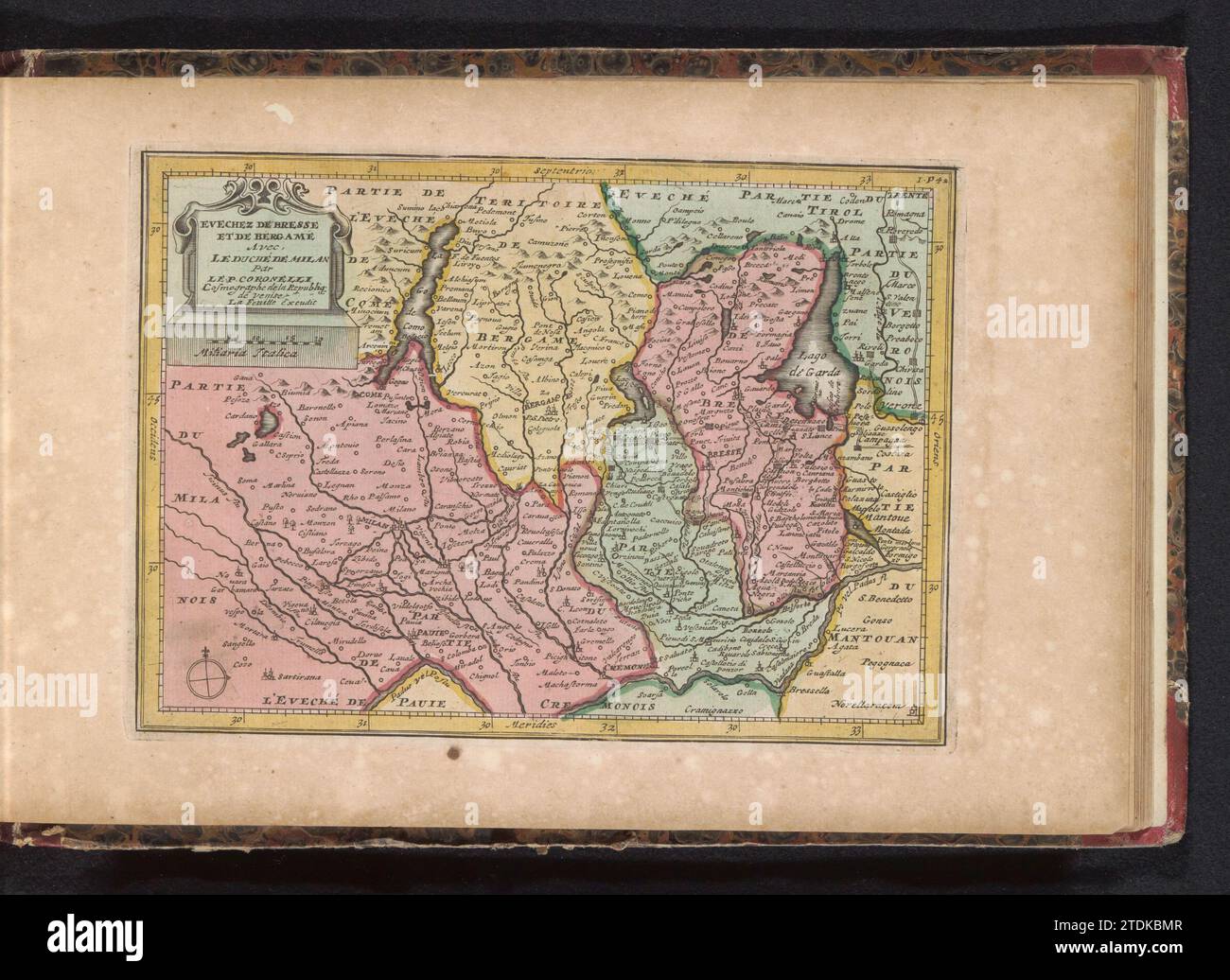 Map of Lombardy, Anonymous, 1735 Map of the region between the Italian ...