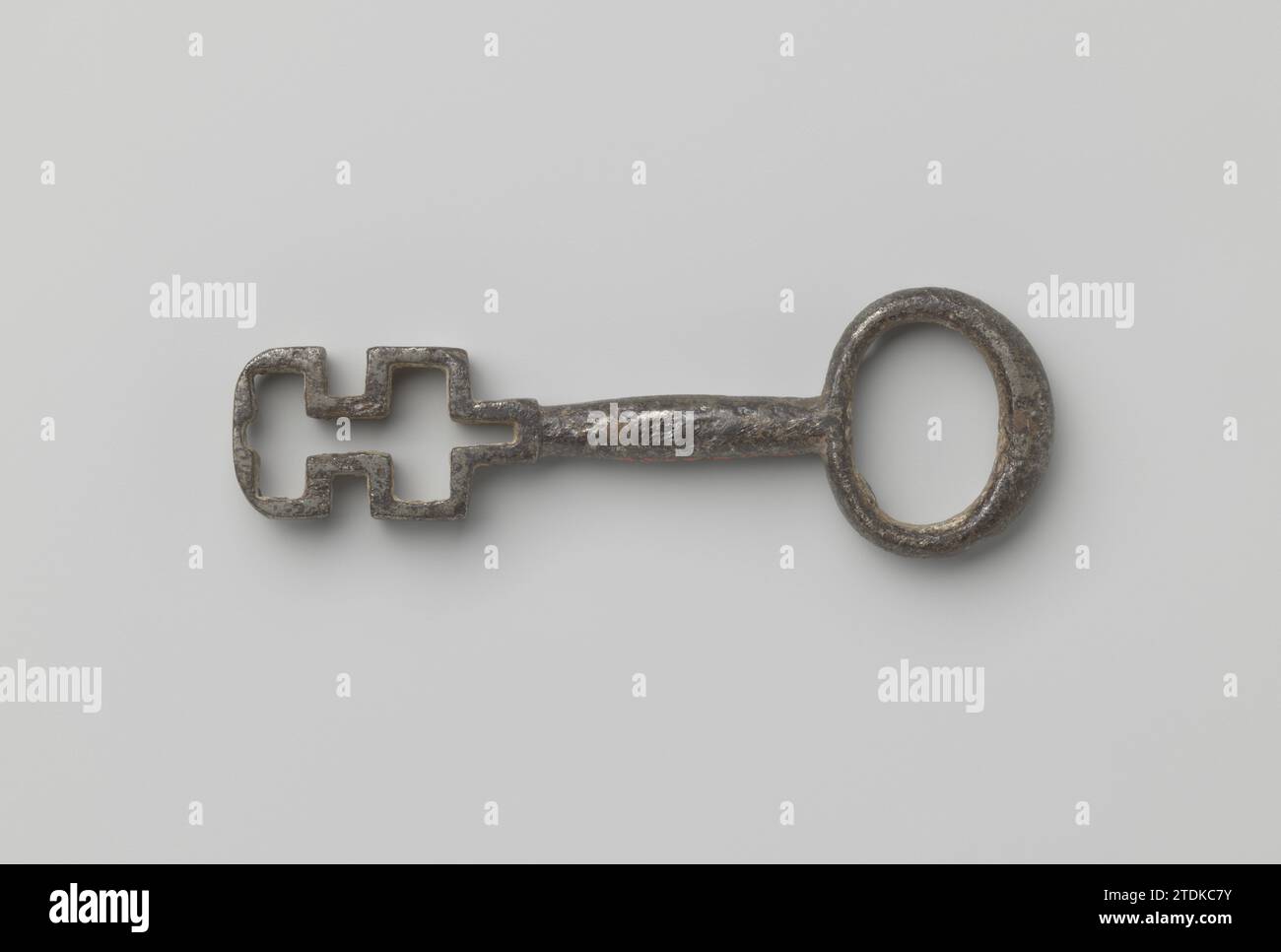 Sliding key, c. 1600 - c. 1699 Sliding key with oval eye and shaft ...