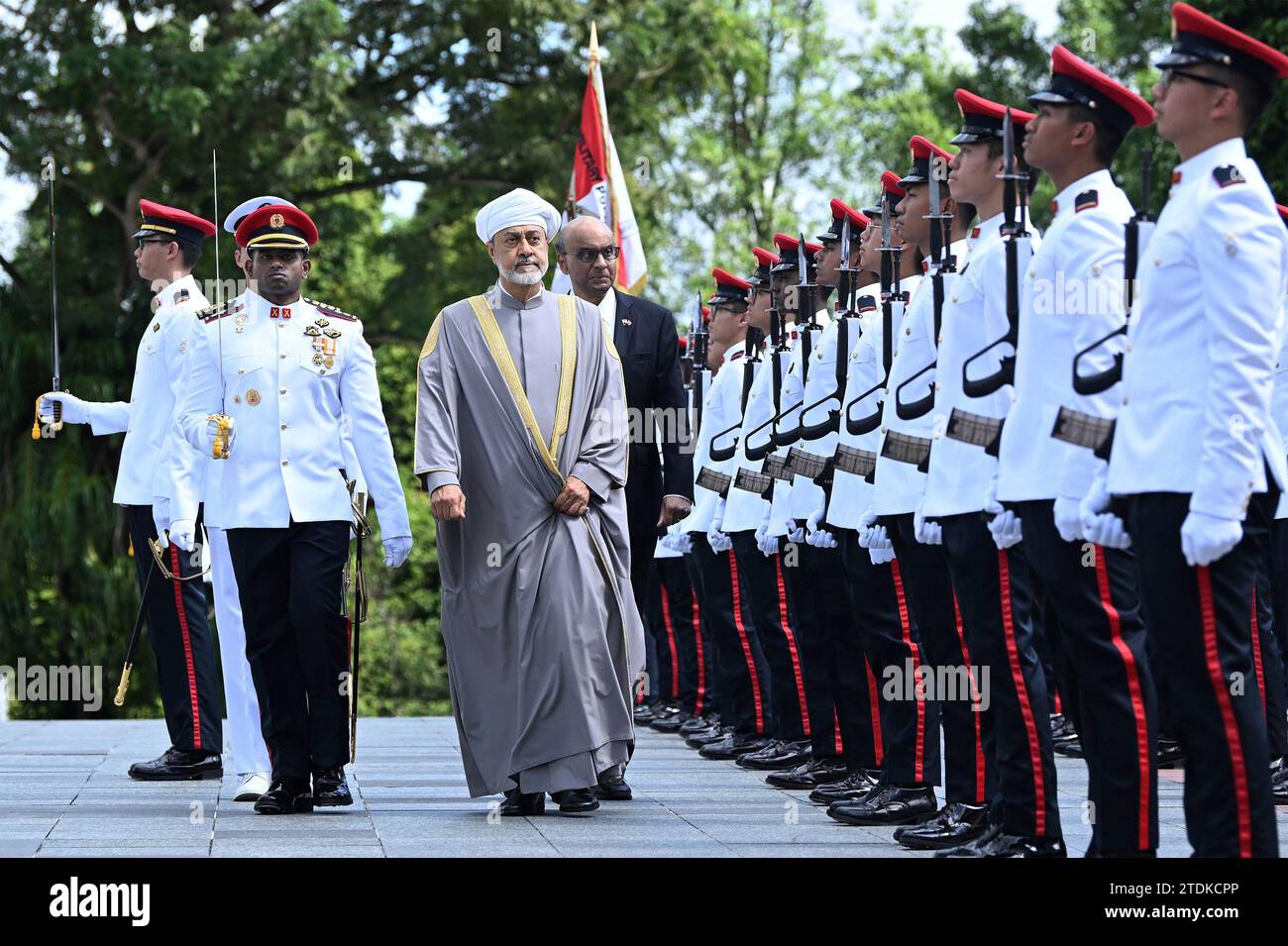 Sultan of Oman Haitham Bin Tarik, accompanied by President Tharman ...