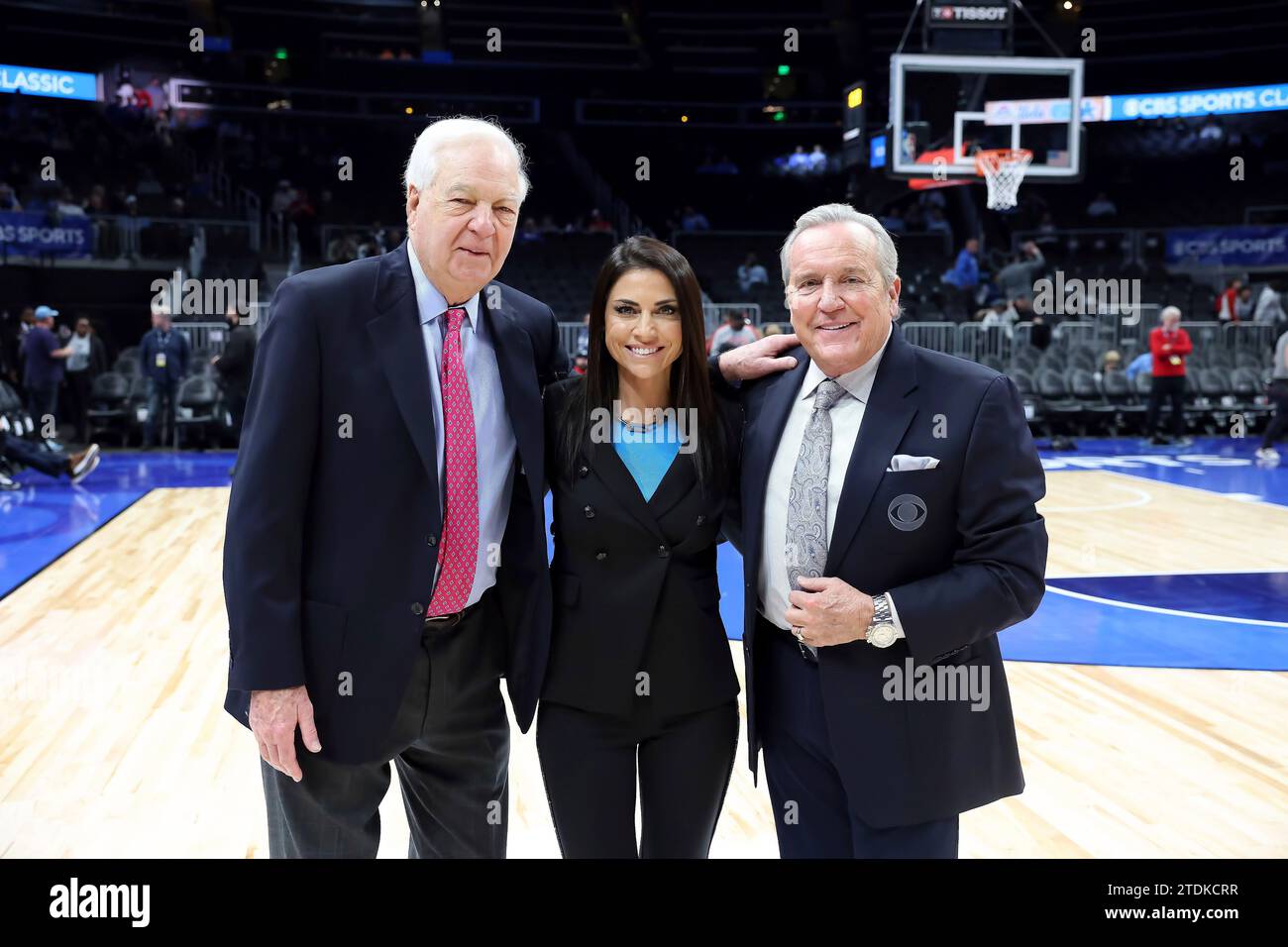 ATLANTA, GA - DECEMBER 16: CBS Announcers Bill Raftery, Jenny Dell and ...