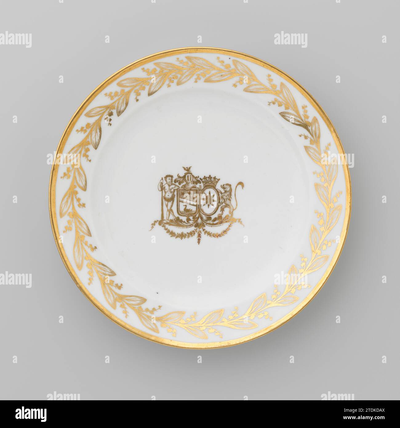 Plate with the coat of arms of Hendrik Peter Godfried Quack and ...