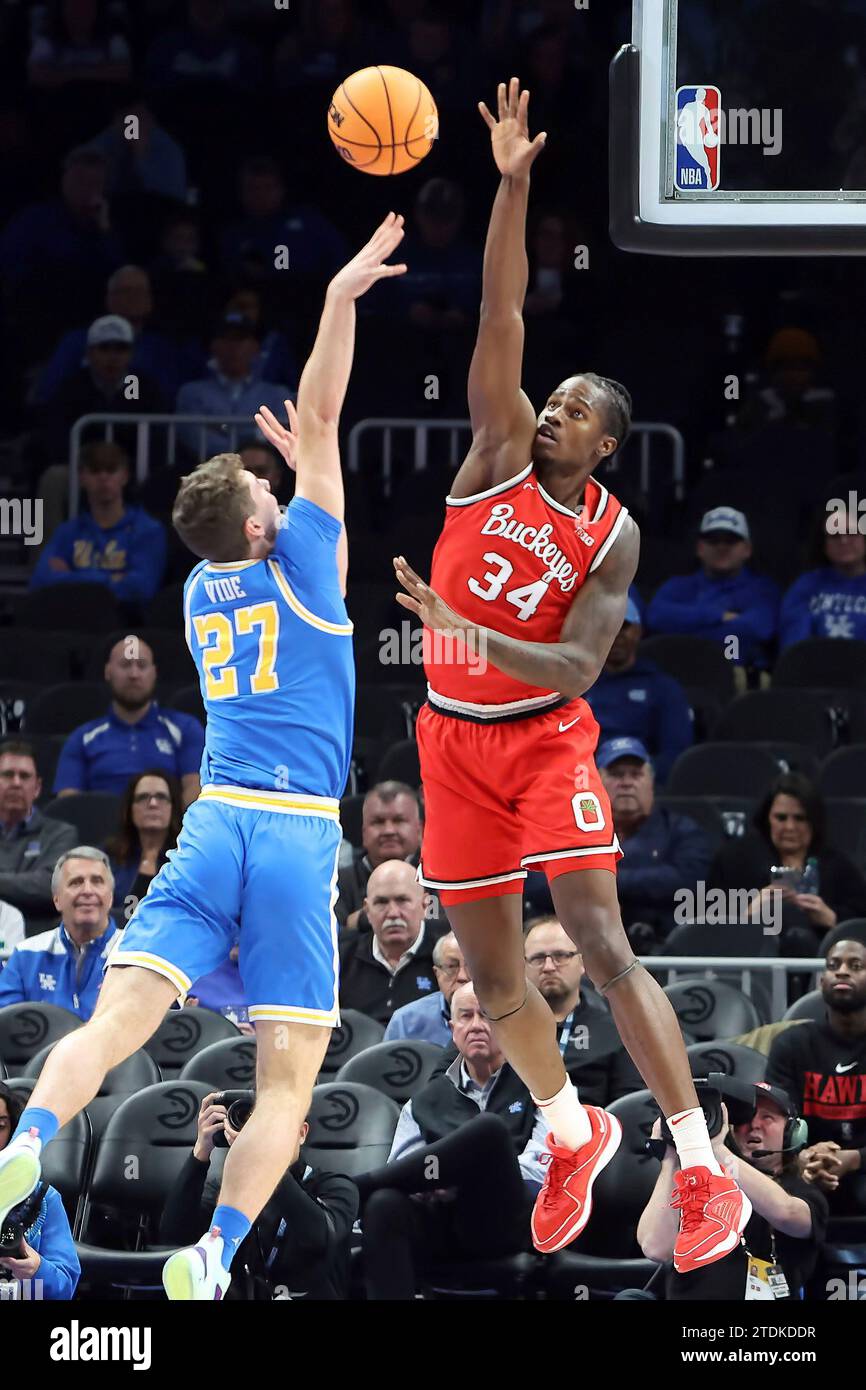 ATLANTA, GA - DECEMBER 16: Ohio State Buckeyes center Felix Okpara (34 ...