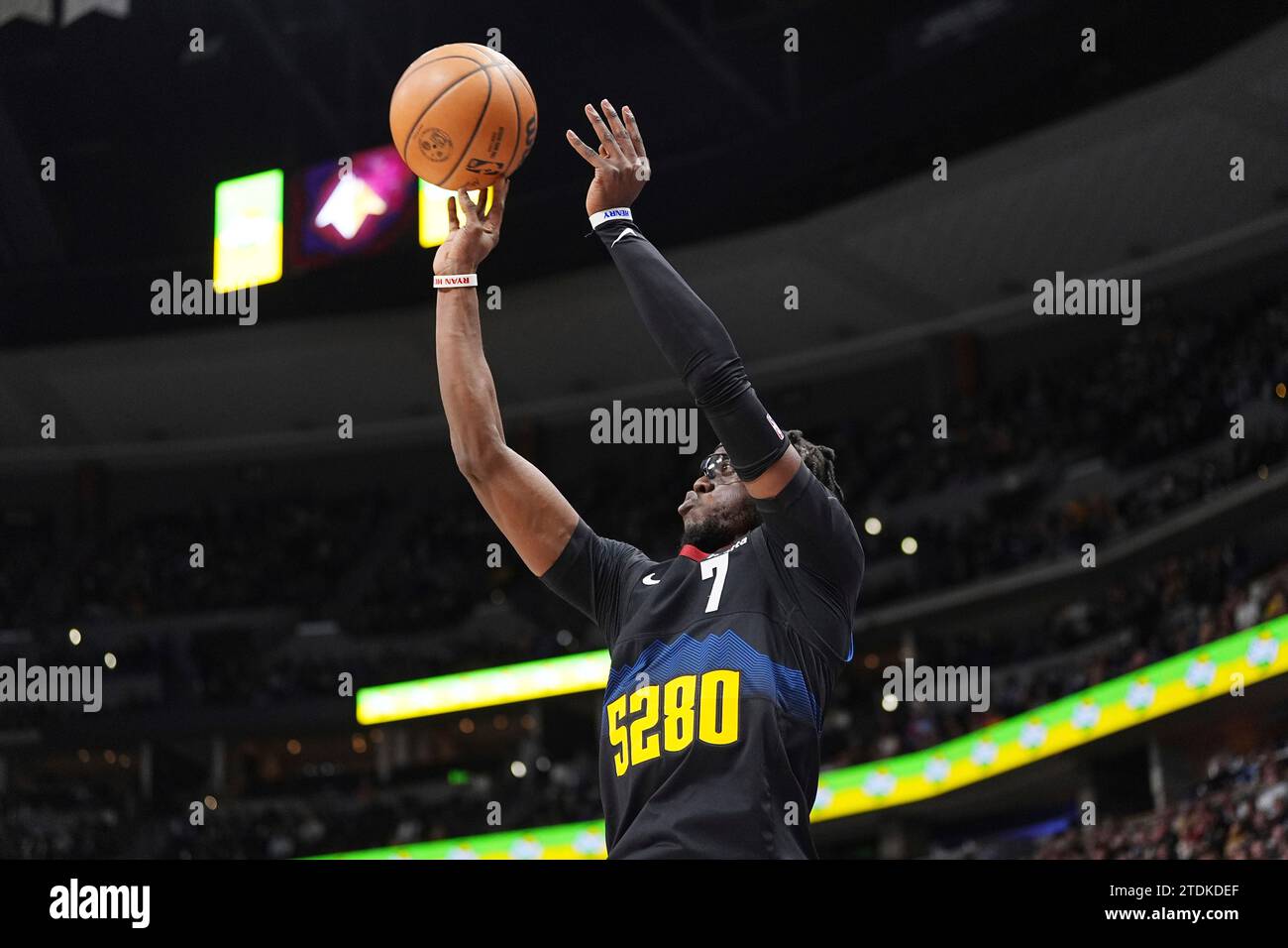 Denver Nuggets guard Reggie Jackson shoots against the Dallas Mavericks ...