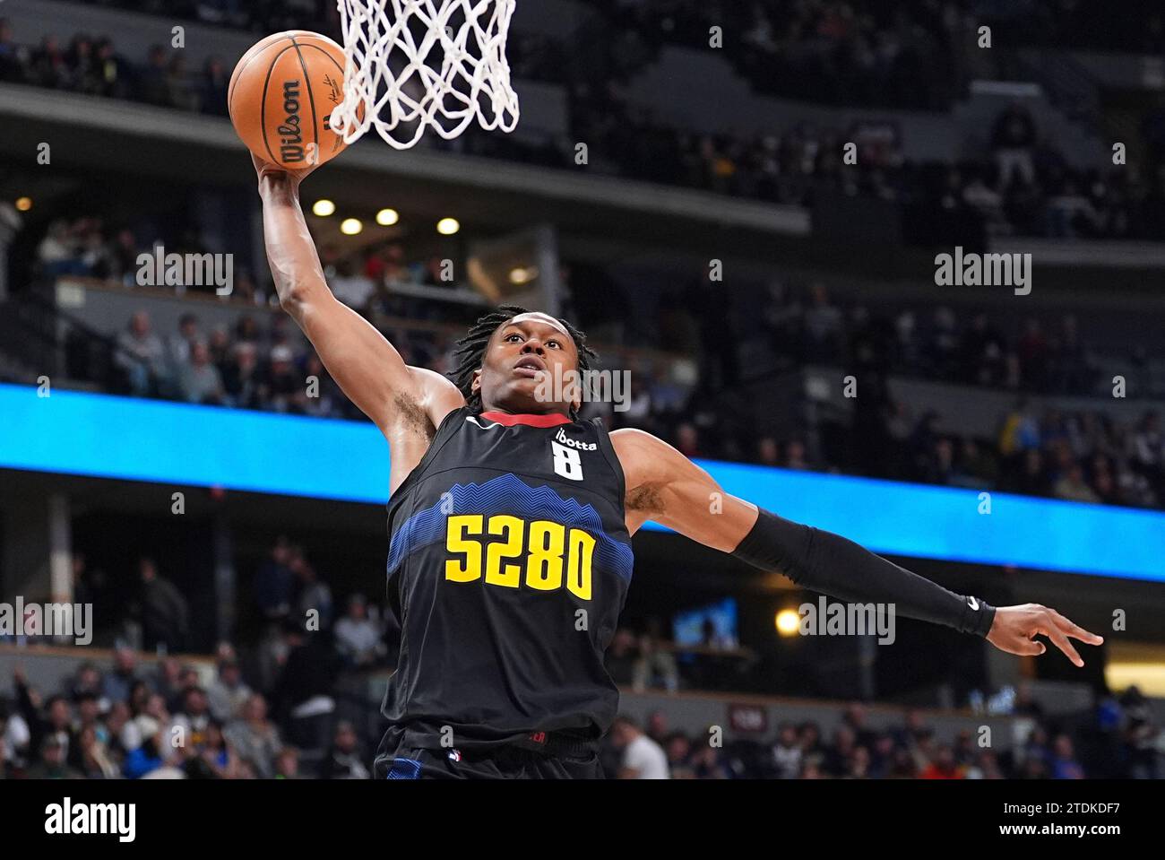 Denver Nuggets forward Peyton Watson dunks against the Dallas Mavericks ...