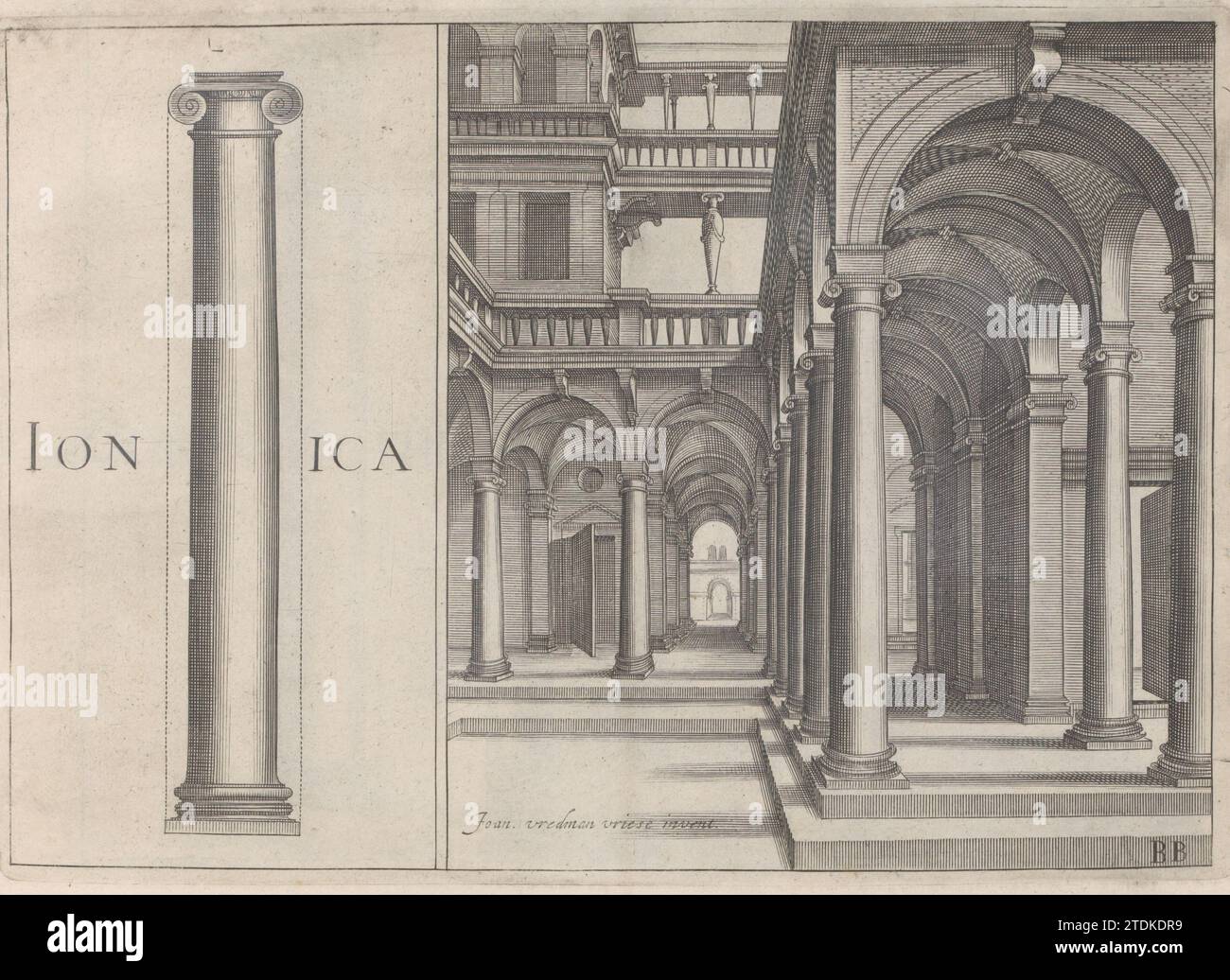 Column of the ionic order and a column, 1620 Column of the ionic order ...