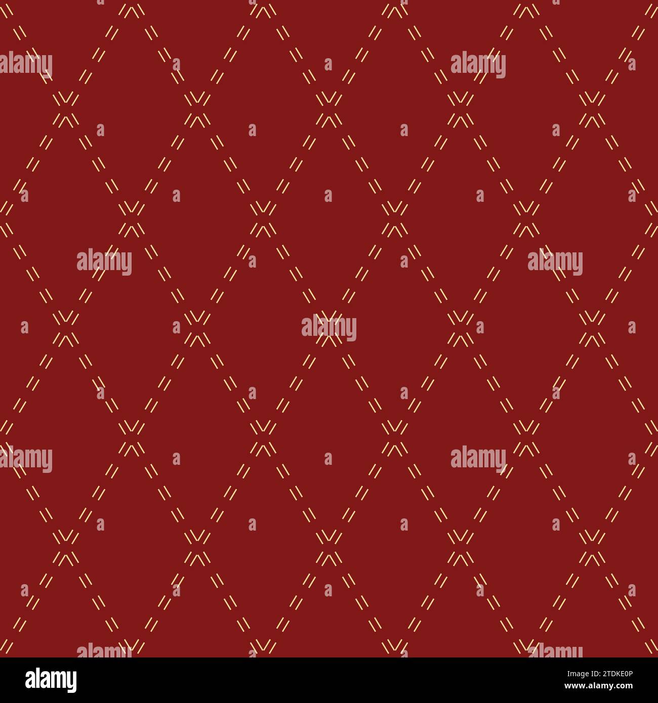 Geometric dotted vector red golden pattern. Seamless abstract modern ...