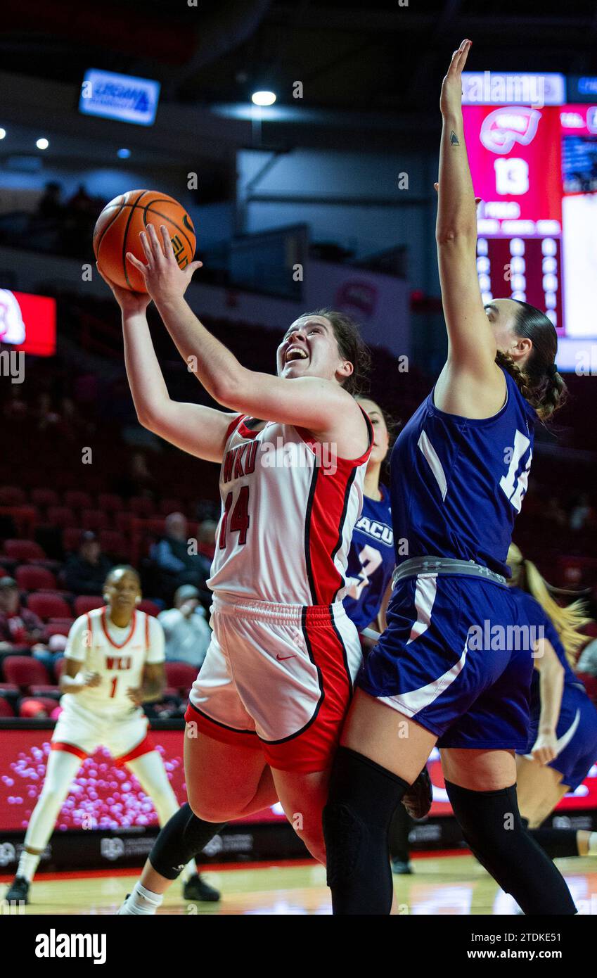 Western Kentucky guard Teresa Faustino (14) shoots a layup around ...