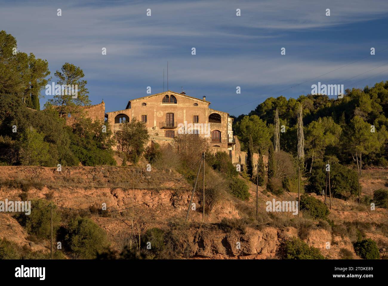 Farm houses and hermitages near the village of Rellinars (Vallès ...