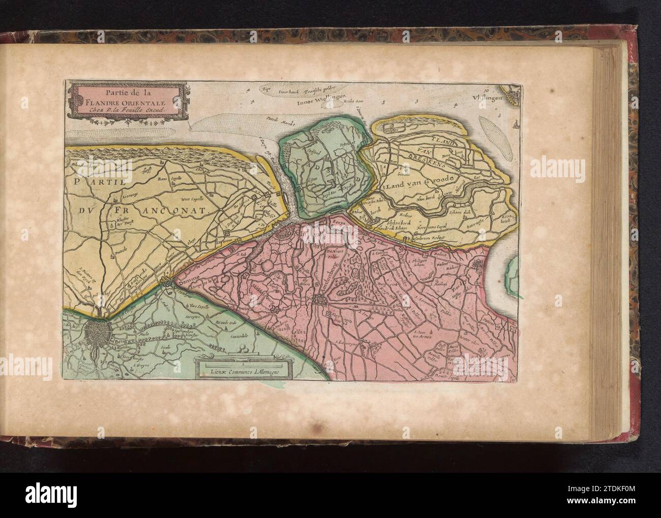 Map of East Flanders, Anonymous, 1735 Map of East Flanders, below the ...