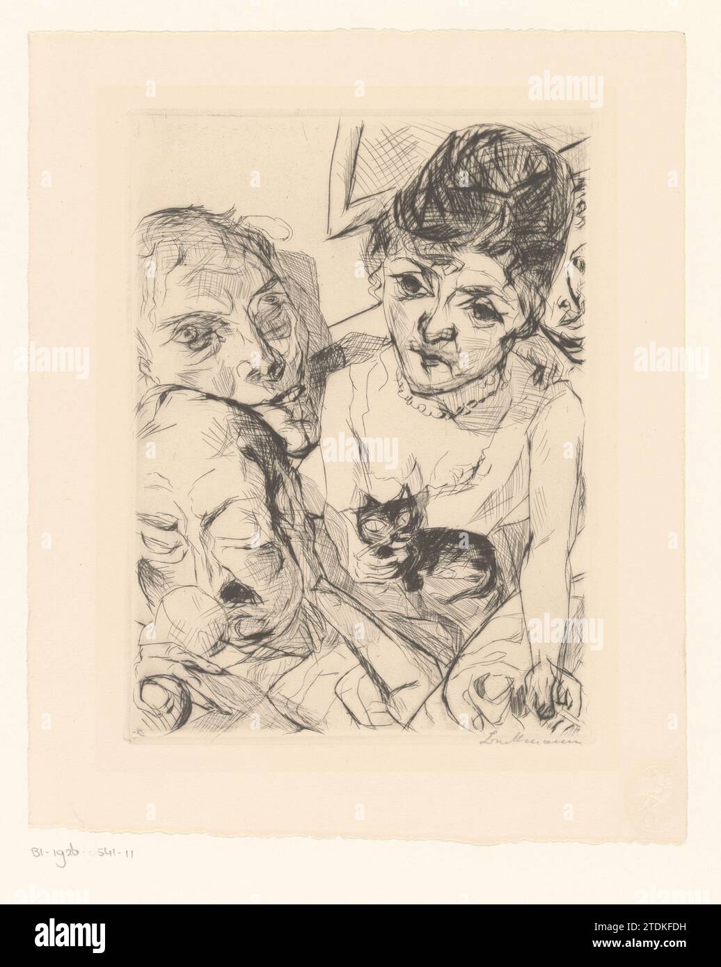 Evening (self -portrait with the Battenbergs), Max Beckmann, 1916 ...