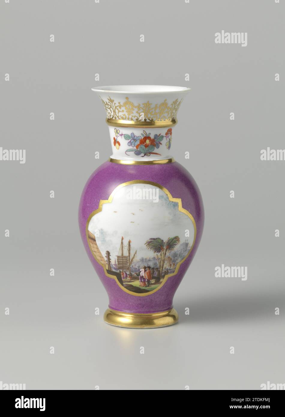 Vase, Meissener porcelain manufactory, c. 1735 Vase of painted ...