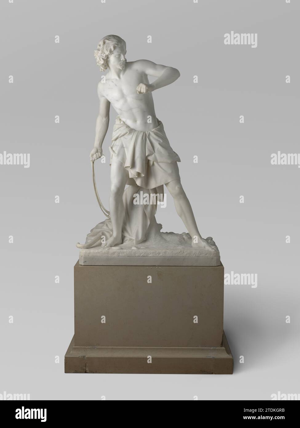 David, Pietro Magni, 1851 He is ready with the pendulum in the right ...