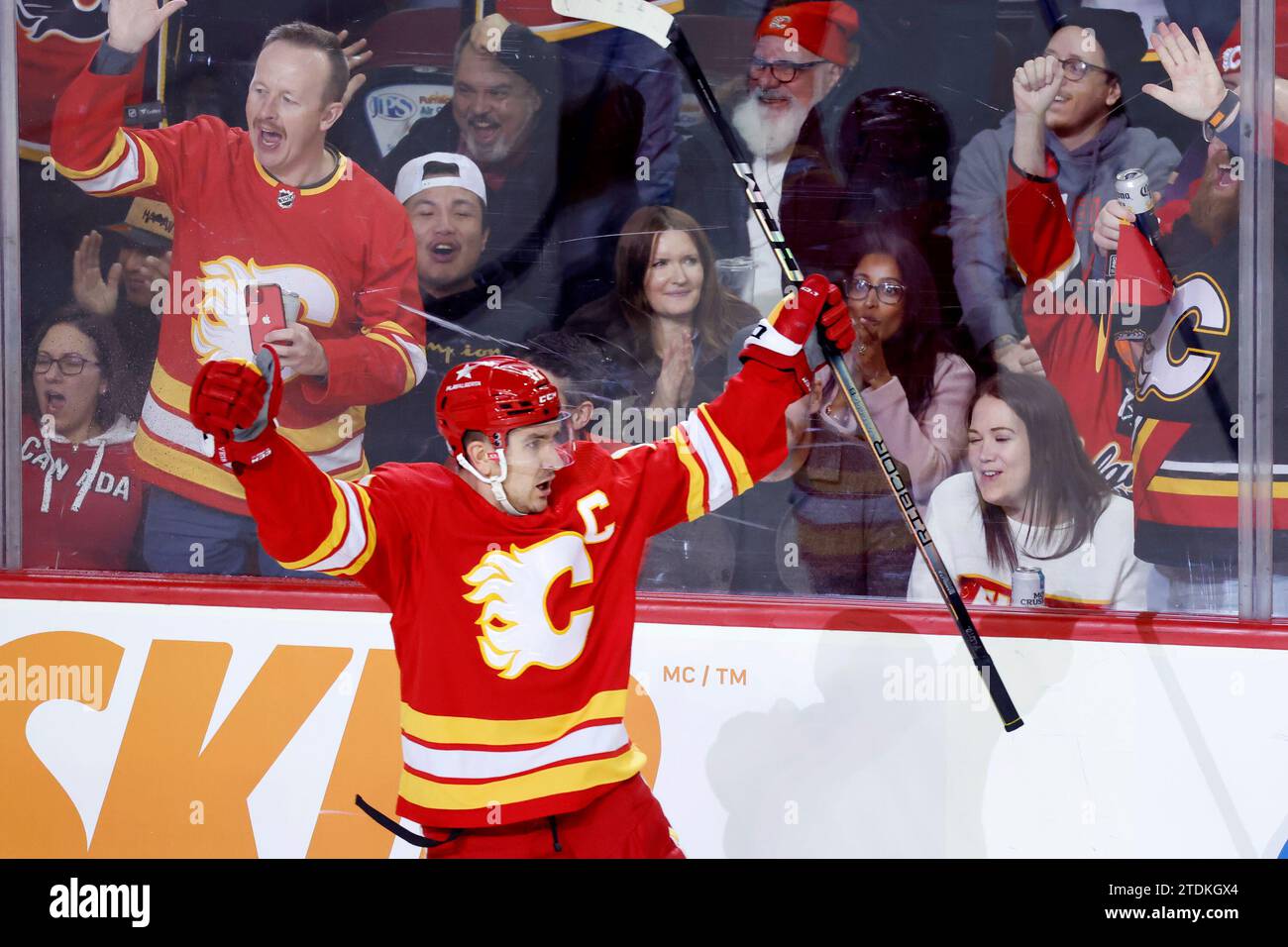 Calgary Flames center Mikael Backlund celebrates his short-handed game ...