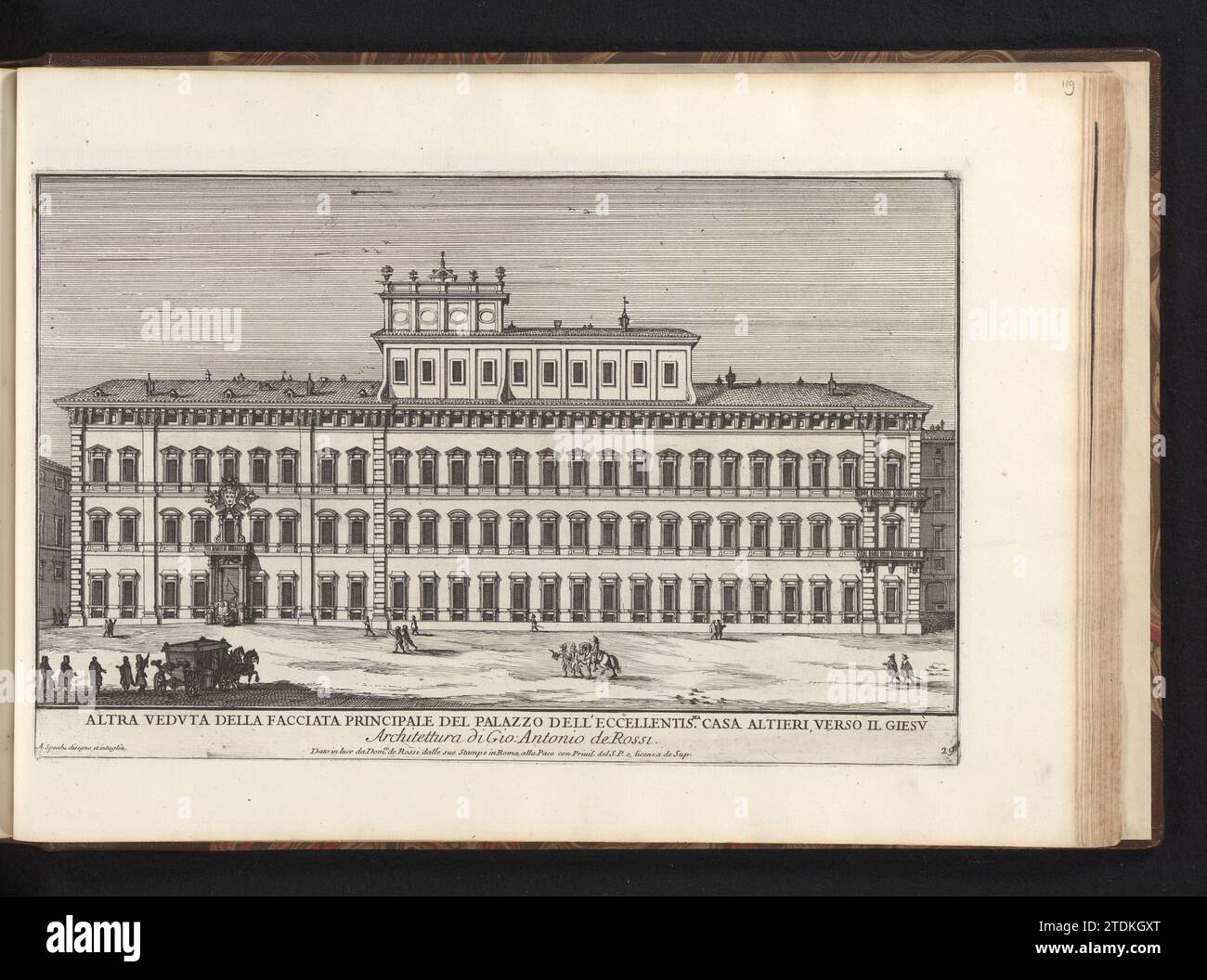 Palazzo Altieri Te Rome, Alessandro Specchi, 1699 Title in the lower ...