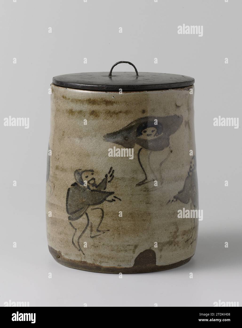 Water jar with five dancing figures and inscriptions, anonymous ...