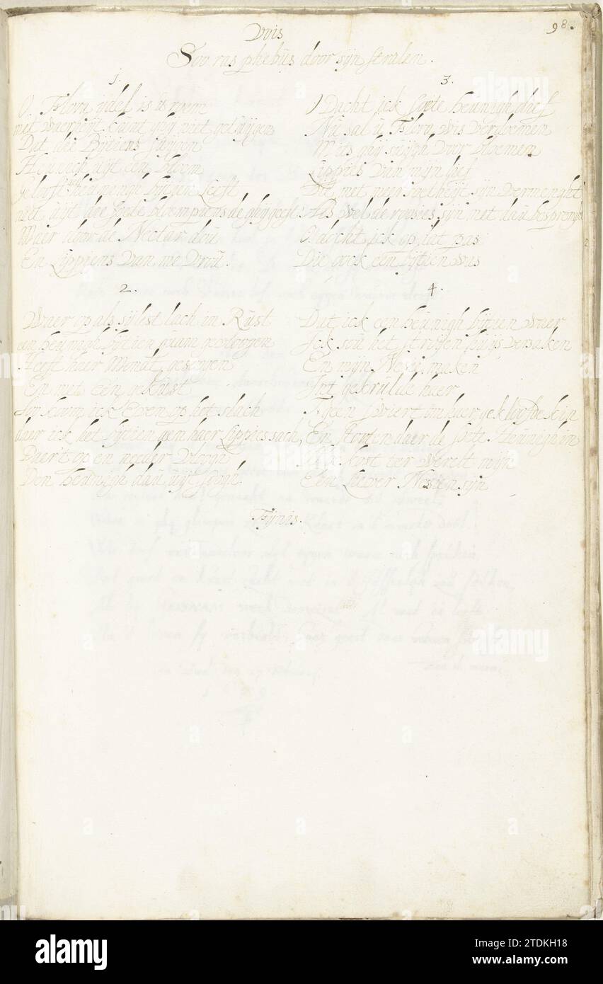 Love poem, c. 1659 Love poem of four couplets, on the melody of soo ...