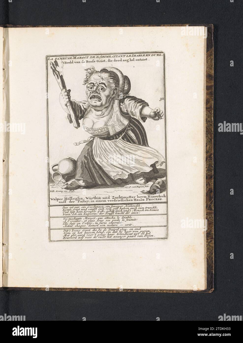 De Dwerg Boose Griet as Waardin, 1720, Pieter van Buysen Jr., 1718 ...