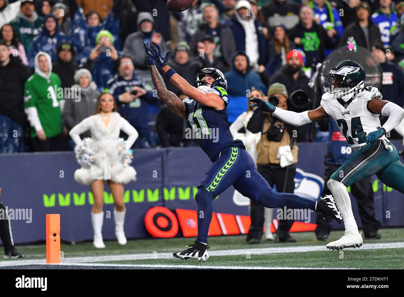 Seattle, WA, USA. 18th Dec, 2023. Seattle Seahawks wide receiver Jaxon ...