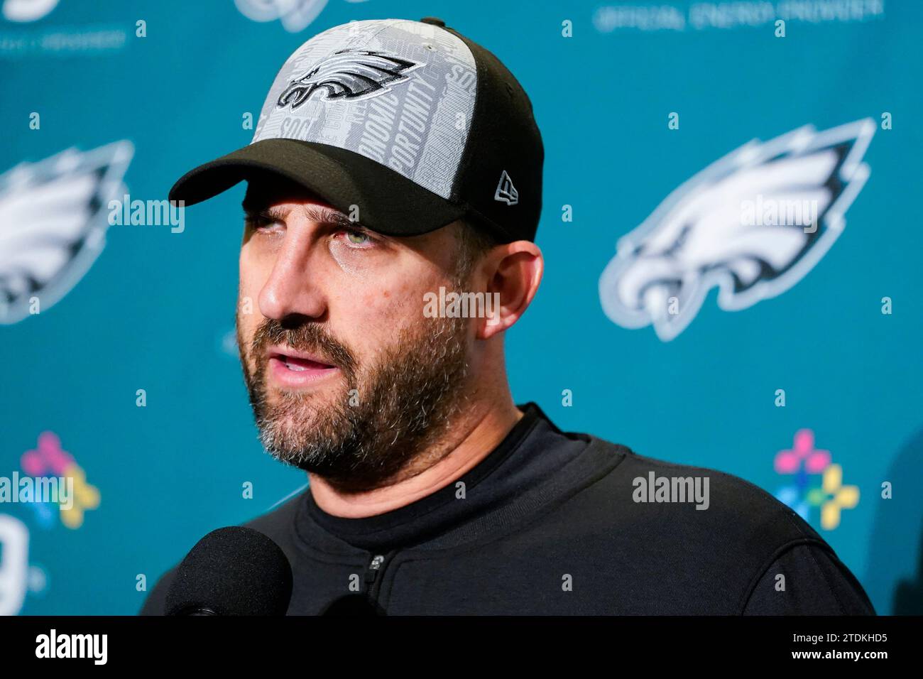 Philadelphia Eagles head coach Nick Sirianni speaks during a press ...