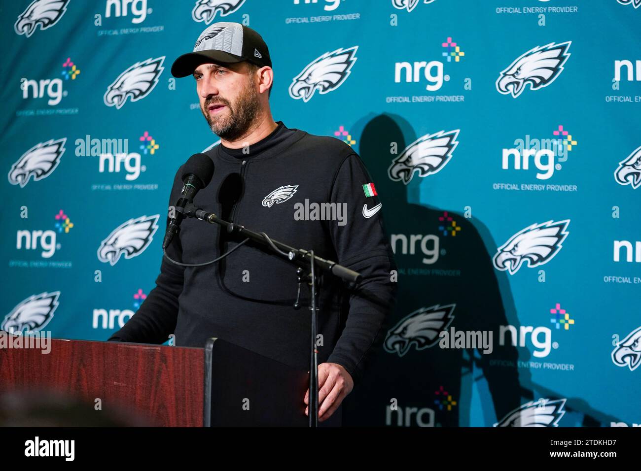 Philadelphia Eagles head coach Nick Sirianni speaks during a press ...