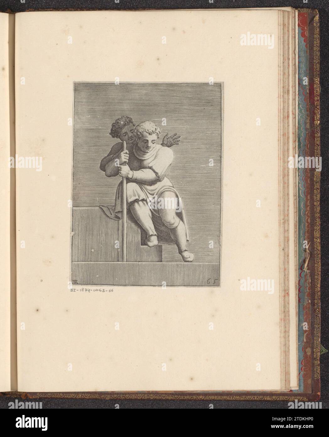 Sitting man with a stick and a child, c. 1585 Figures from Michelangelo ...