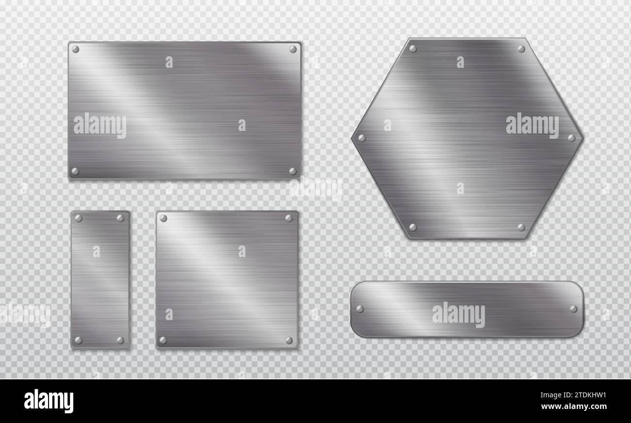 Steel metal tag plate of rectangular, square and hexagon shape with ...