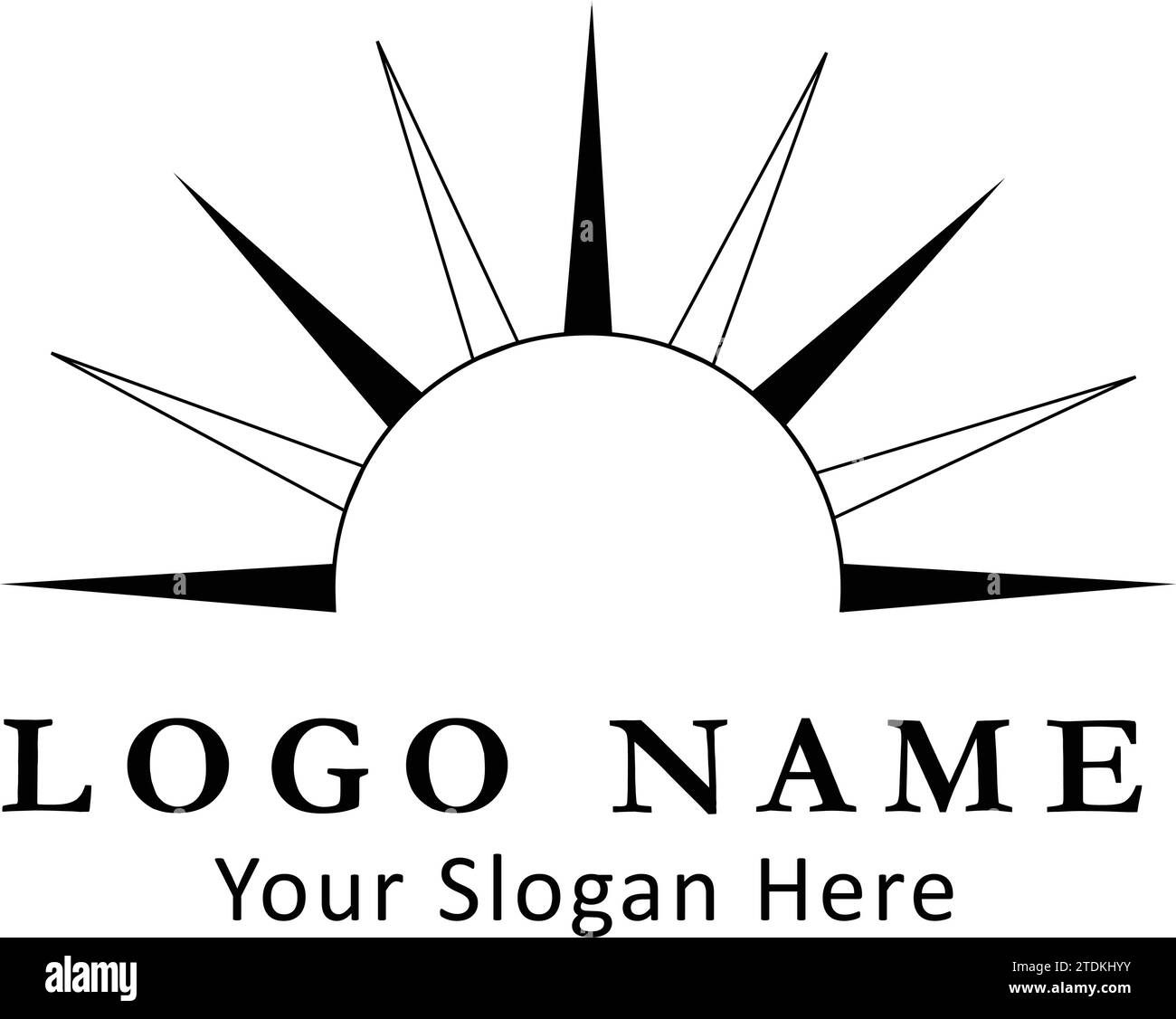 Sun Logo Design Or Monogram Logo Vector Logo Design Stock Vector Image And Art Alamy
