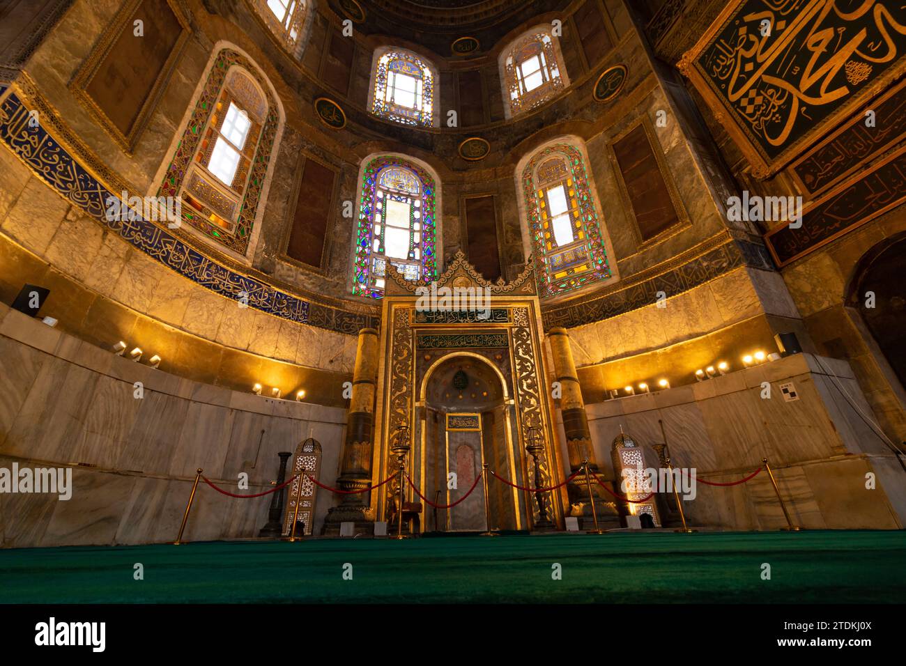 Mihrab of the Hagia Sophia or Ayasofya Mosque. Islamic background photo ...