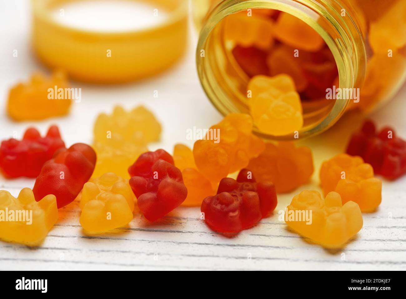 Chewable gummy bears vitamins and supplements Stock Photo - Alamy