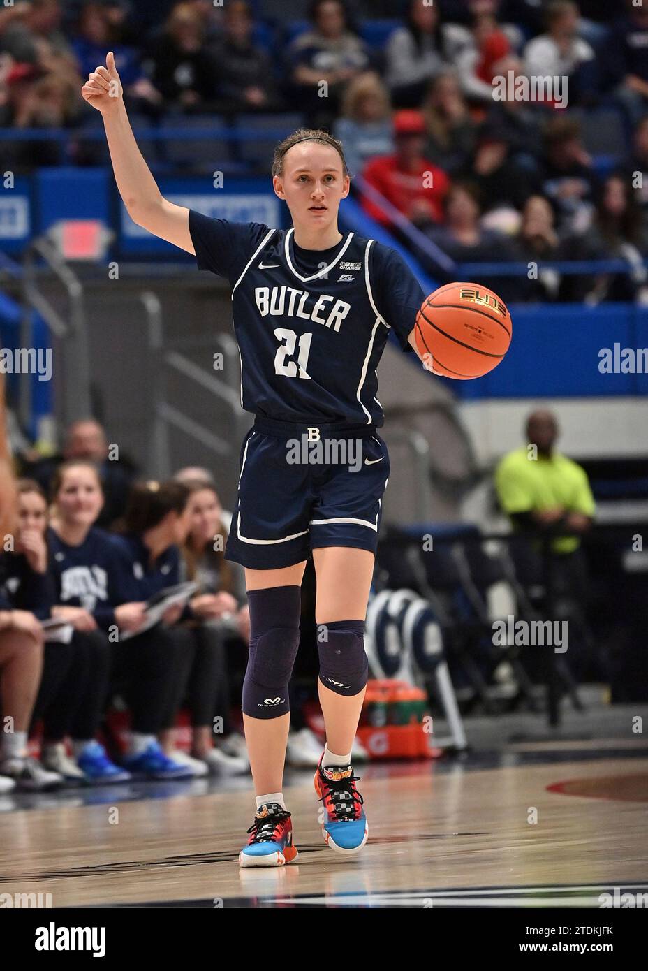 HARTFORD, CT - DECEMBER 18: Butler Bulldogs guard Caroline Strande (21 ...
