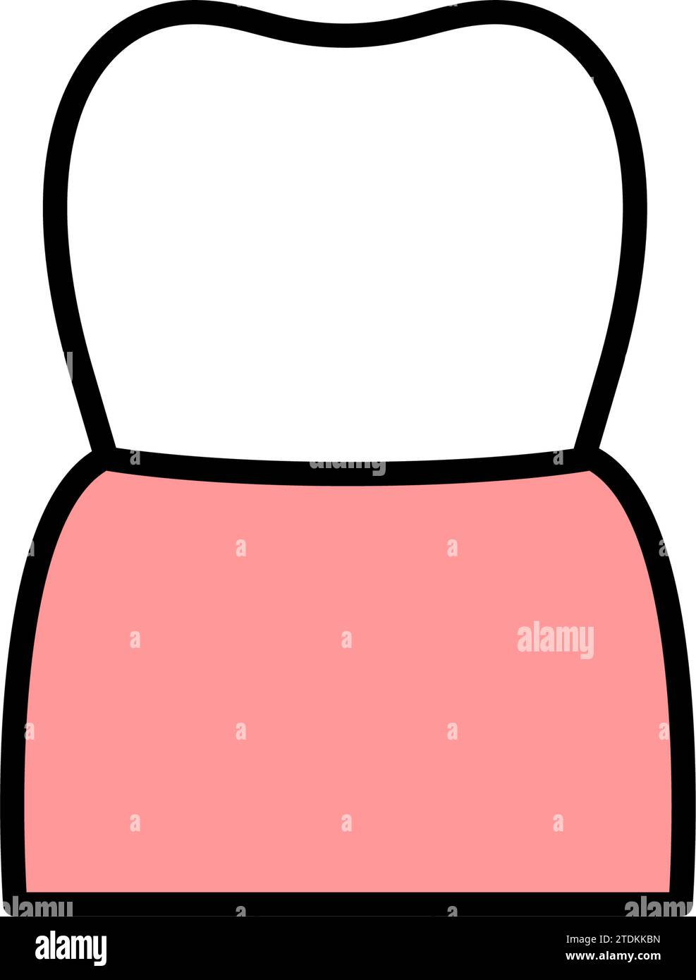 Dental: image icon of healthy teeth, simple line drawing, Vector ...