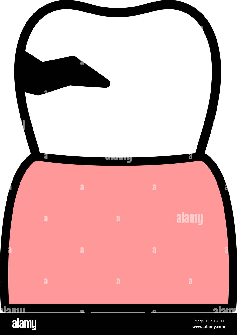 Dental: image icon of healthy teeth, simple line drawing, Vector ...