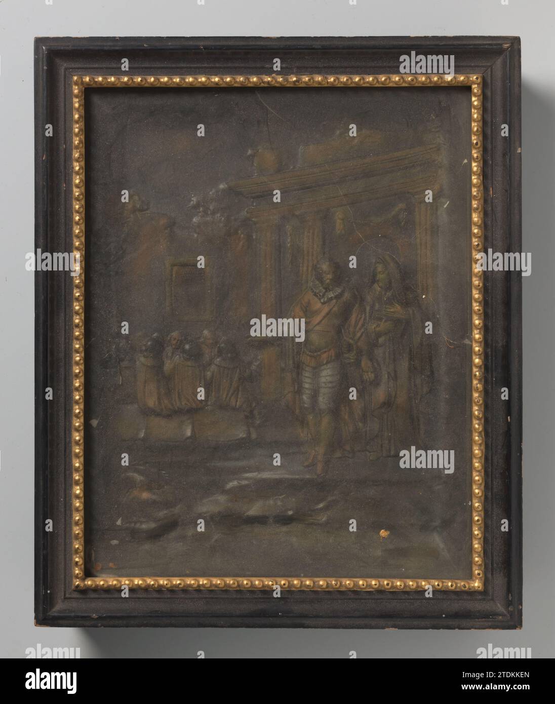 Relief of colored plaster, anonymous, c. 1700 - c. 1799 One of the six ...