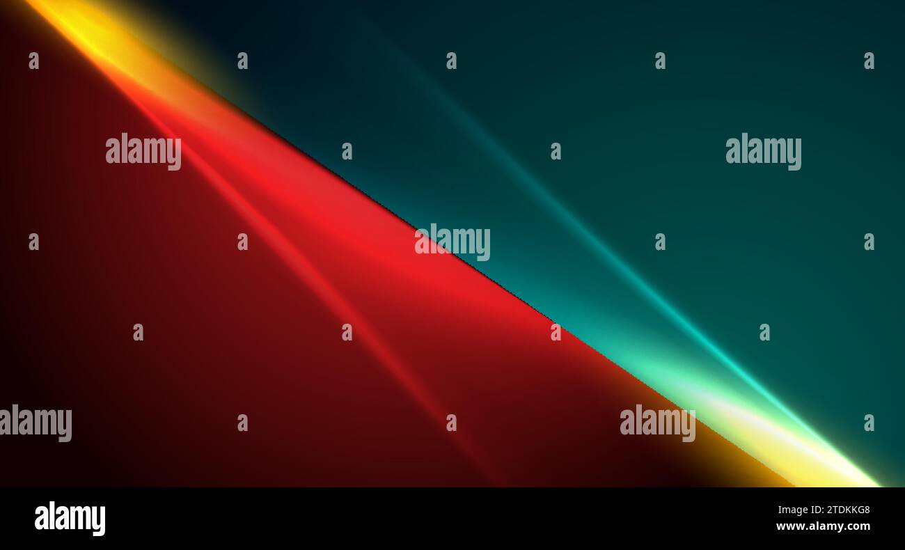 High contrast red and blue abstract glowing background with smooth ...