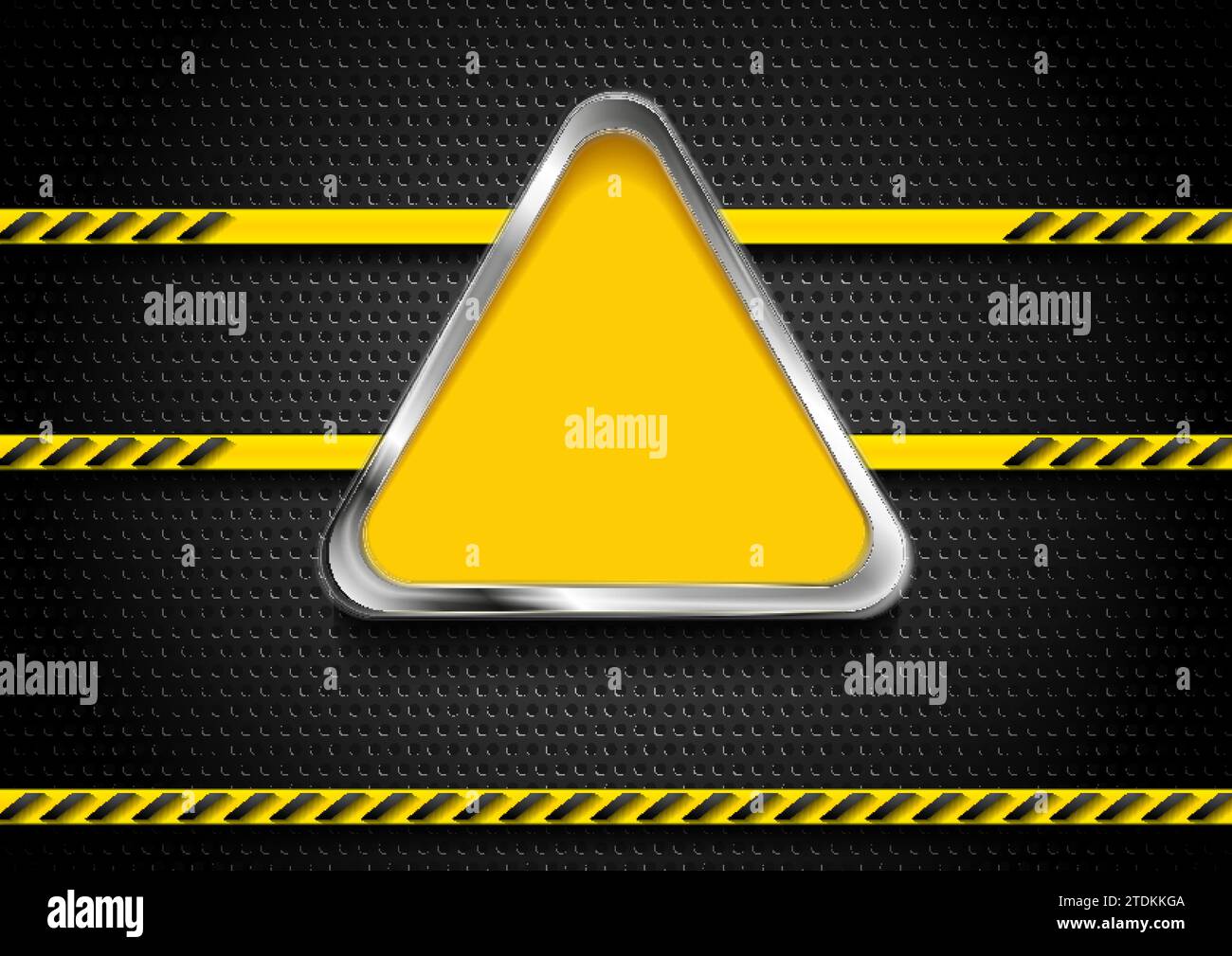 Metallic perforated danger sign abstract vector background Stock Vector ...