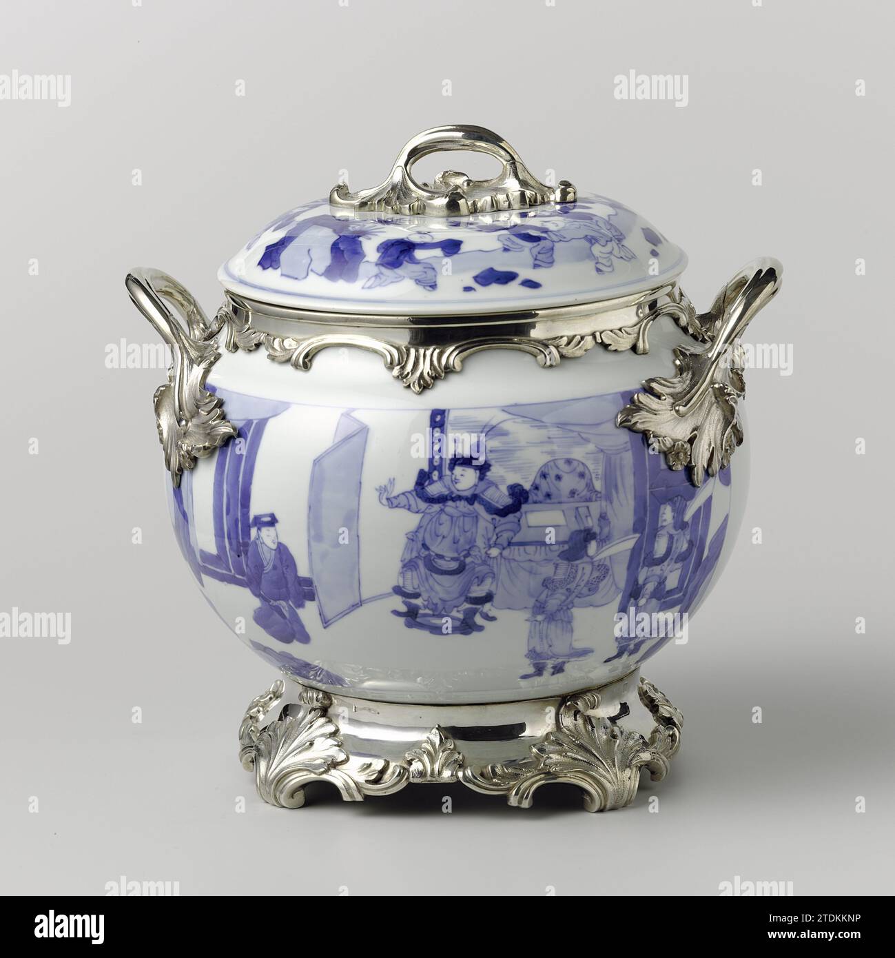 Punchbowl, anonymous, 1851 An interior scene is shown on both sides of ...