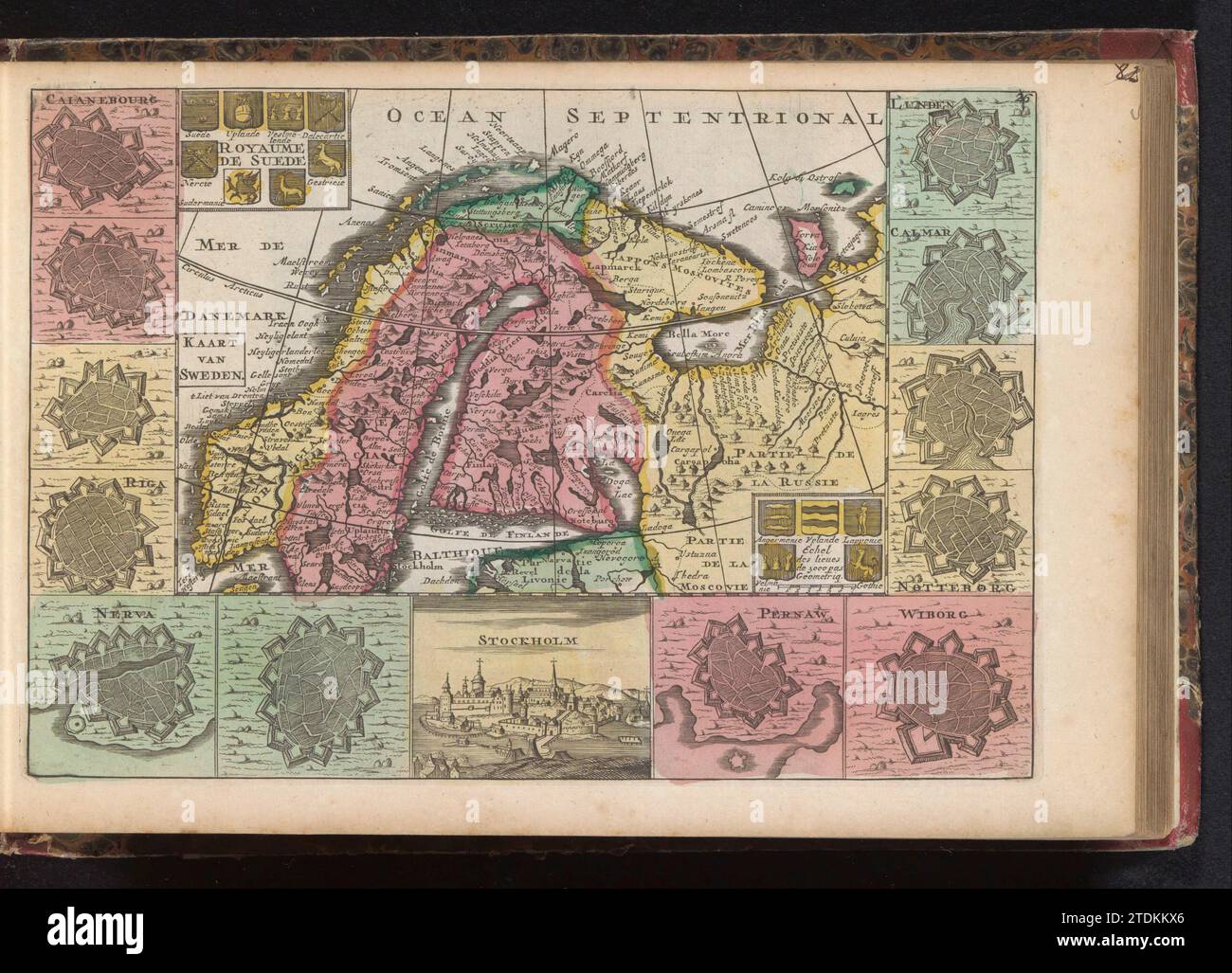 Map of Sweden, Anonymous, 1735 Map of the Kingdom of Sweden, twelve ...