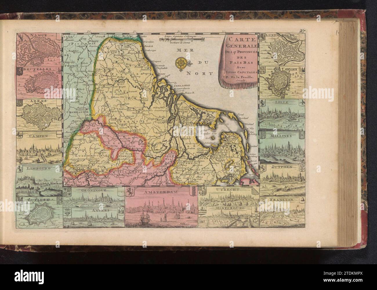 Map of the Netherlands, Anonymous, 1735 Map of the seventeen provinces ...