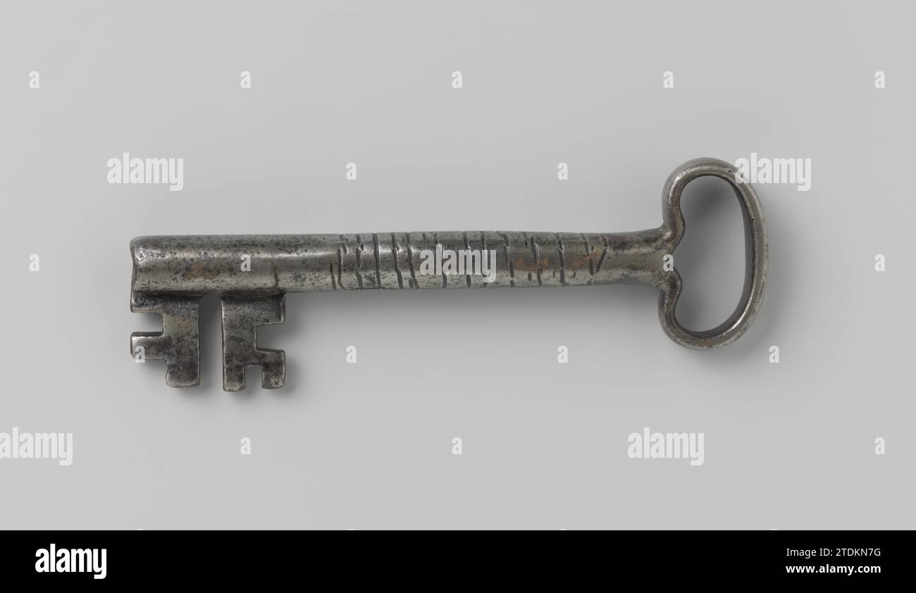 Pipe key, c. 1300 - c. 1400 Pipe key made of a piece forged. The shaft ...