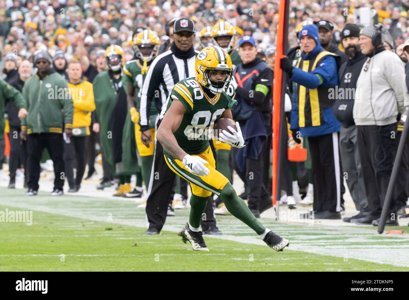 Green Bay, WI, USA. 17th Dec, 2023. Green Bay Packers wide receiver Bo ...