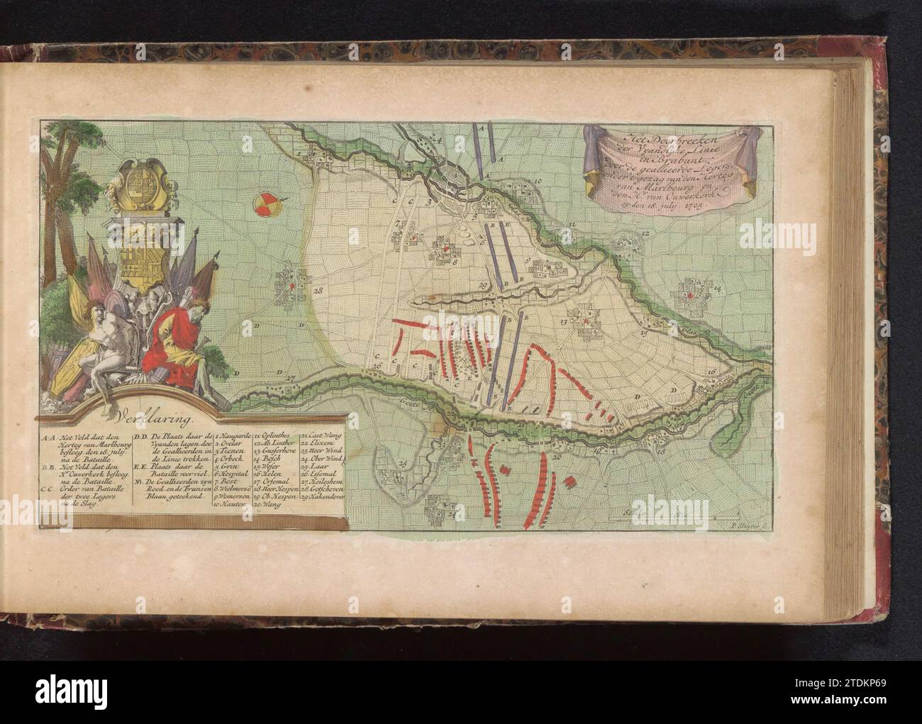 Breaking through the French lines in Brabant, 1705, Zacharias Chatelain ...