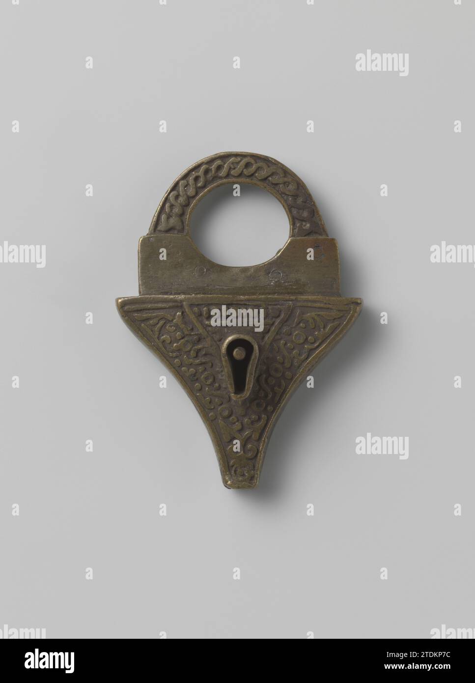 Padlock, c. 1600 - c. 1900 A copper triangular padlock, from the ...