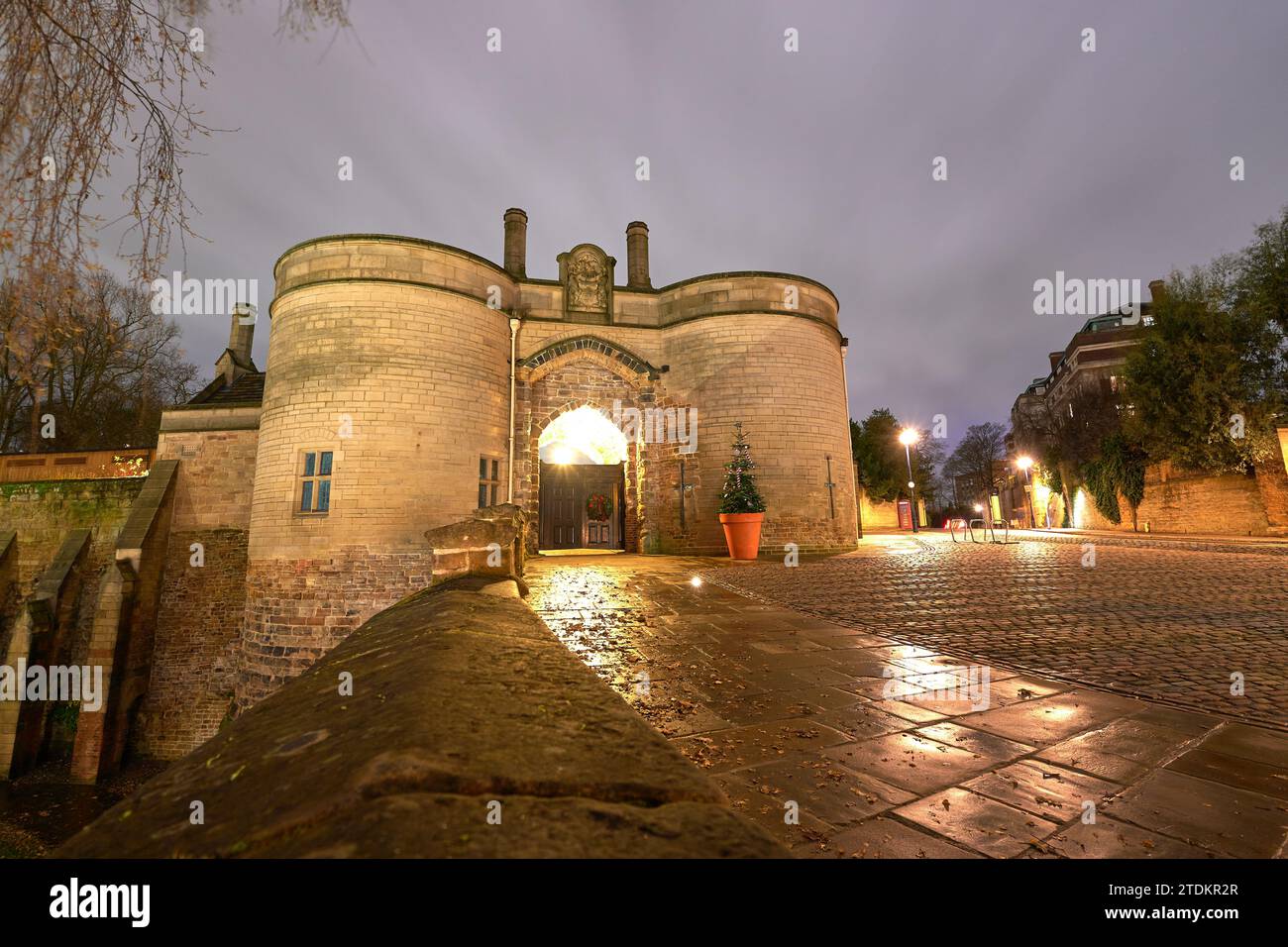 Entrance gate house at Nottingham Castle, Uk Stock Photo - Alamy