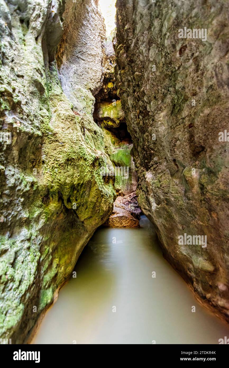 Peristeria Gorge with water, Peloponnese, Greece. Also known as the ...