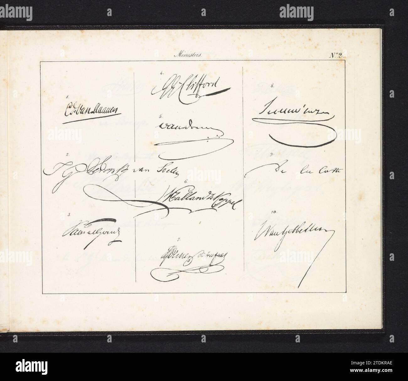 Signatures of Ministers, 1830, 1830 Facsimiles of the signatures of ten ...