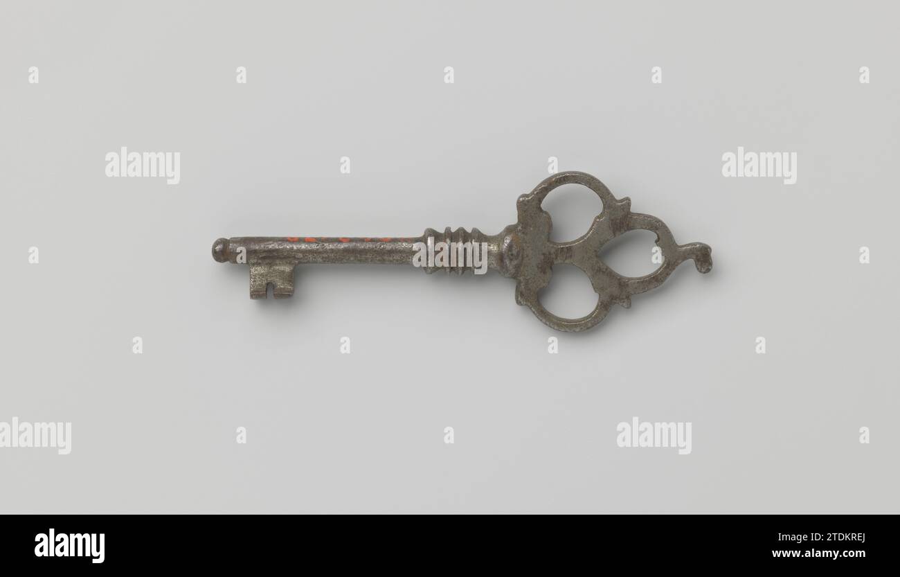 Key, c. 1700 - c. 1800 Key whose grip -formed handle has three openings ...