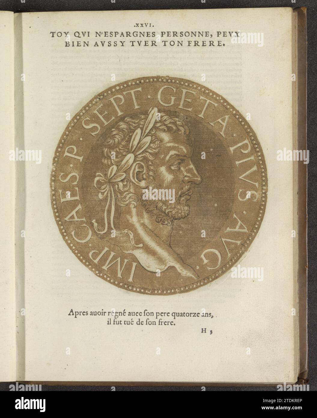 Portrait of Emperor Geta, 1559 Portrait of Keizer Geta, on a coin with ...