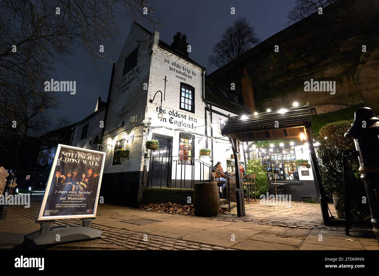 Ye Old Trip to Jerusalem pub in Nottingham, UK Stock Photo - Alamy