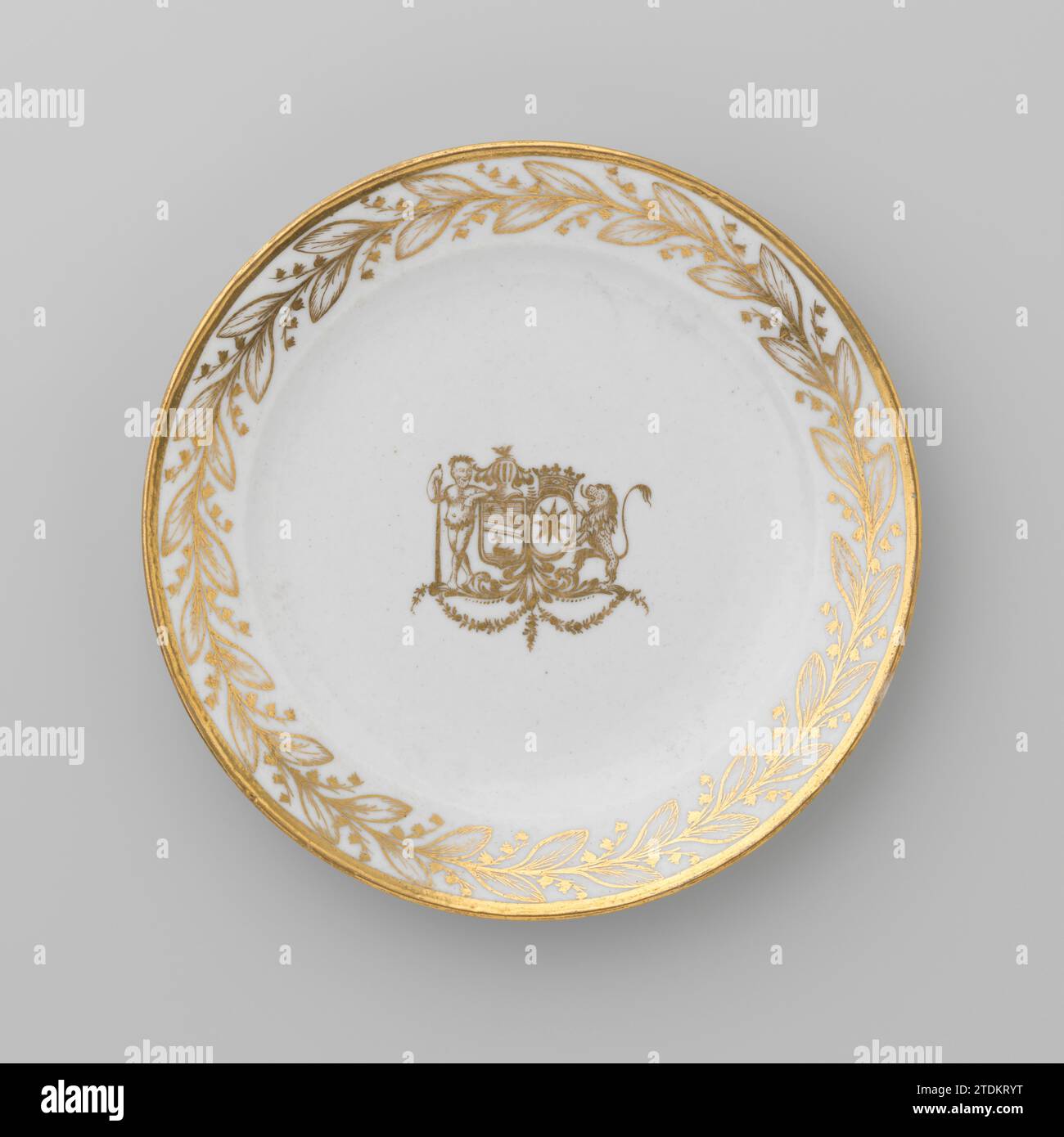 Plate with the coat of arms of Hendrik Peter Godfried Quack and ...